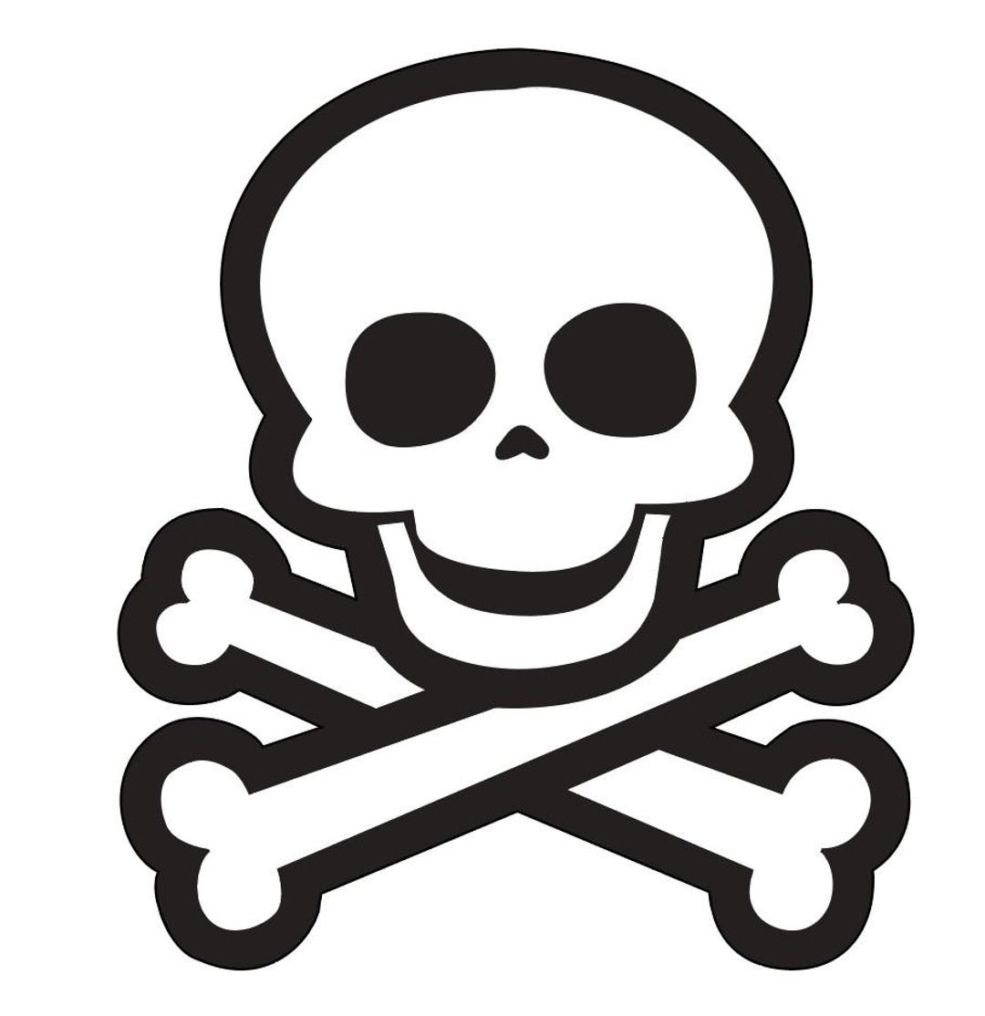 Halloween Crossbones Danger Skeleton SVG File - Etsy