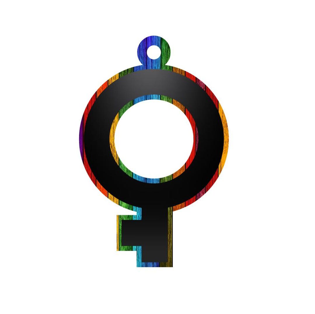 Demigirl Gender Symbols LGBTQ+ Ornaments Keychains SVG FILE - Etsy