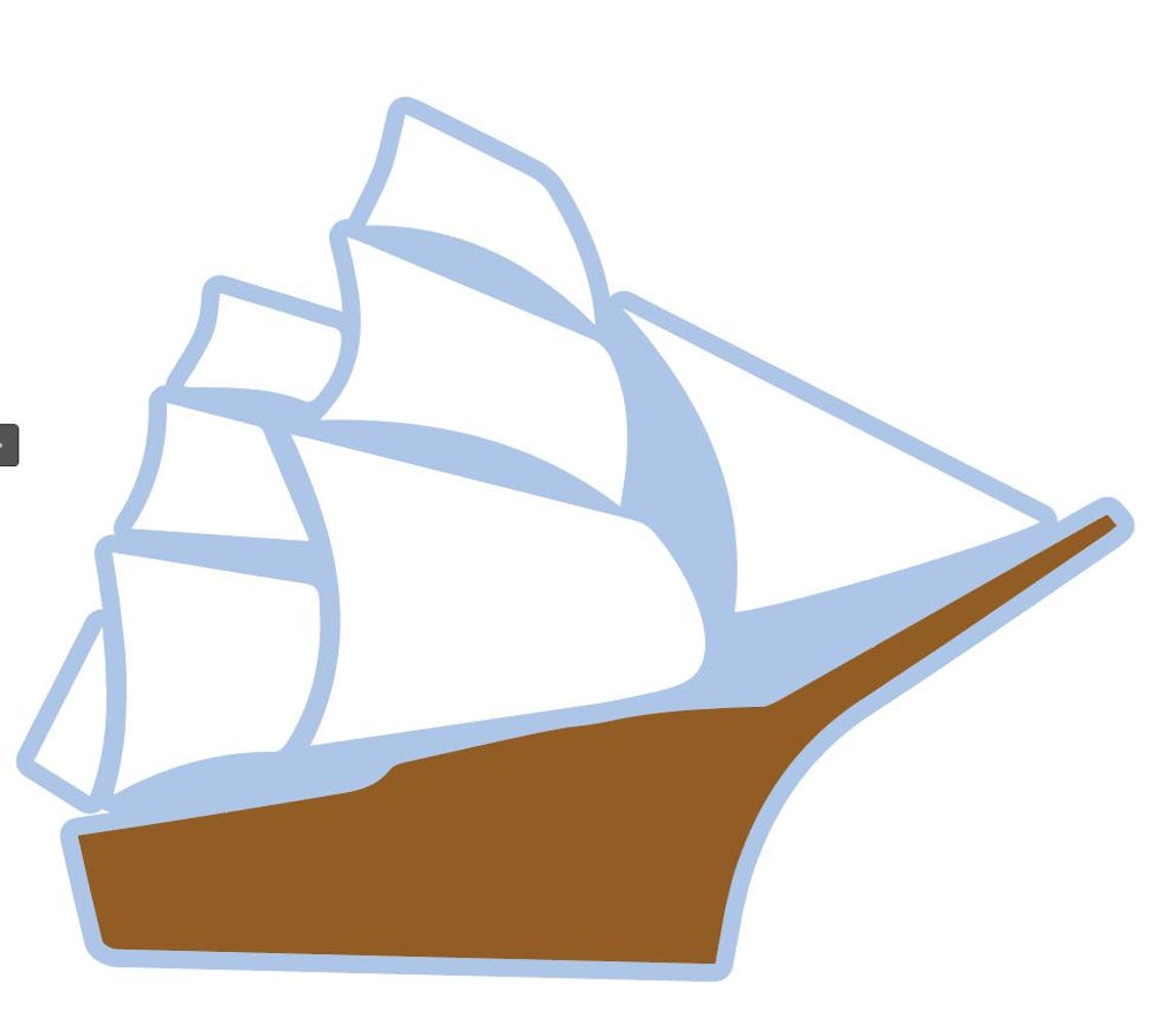 Layered Ship With Sails SVG File - Etsy