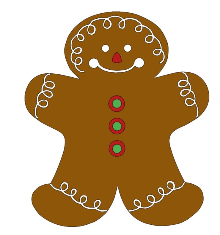 Gingerbread Man SVG FILE - Etsy