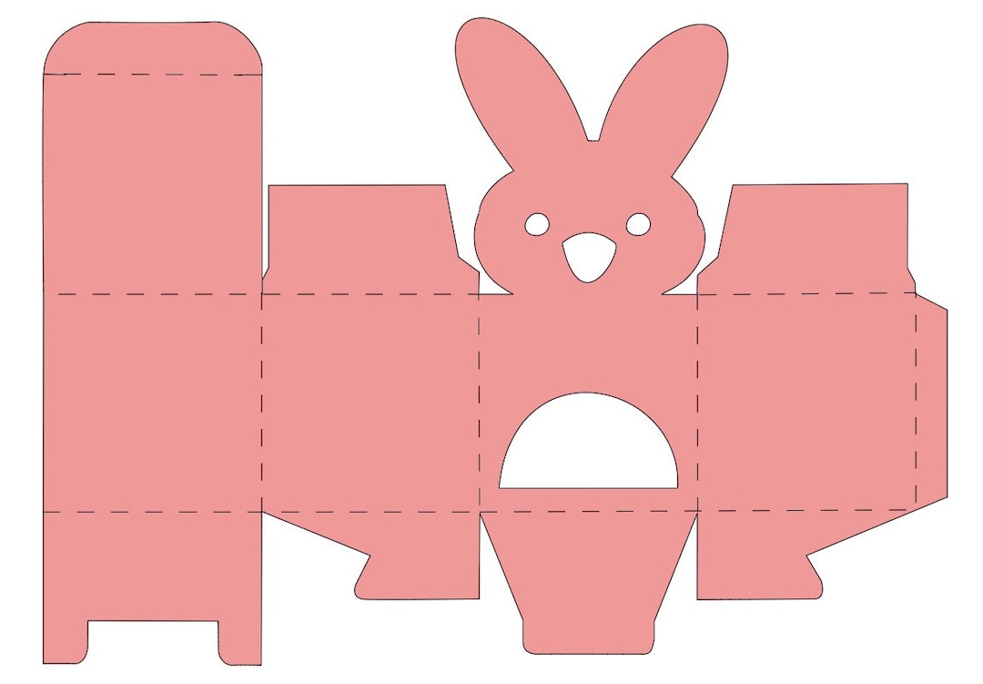 Easter Bunny Rabbit Belly Box SVG File - Etsy