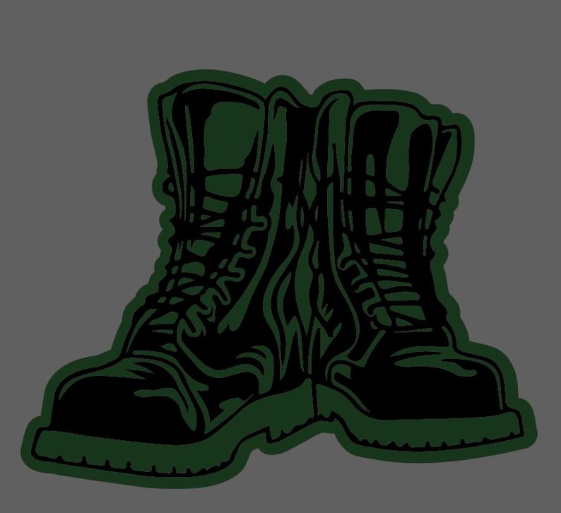 Layered Combat Boots Army Veteran SVG File - Etsy