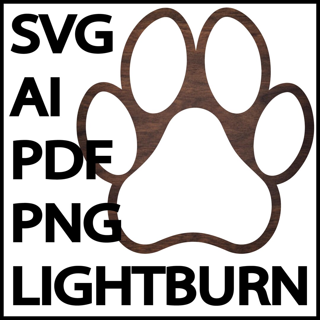 Dog Paw Prints Layered, Beans, and Outline SVG File - Etsy