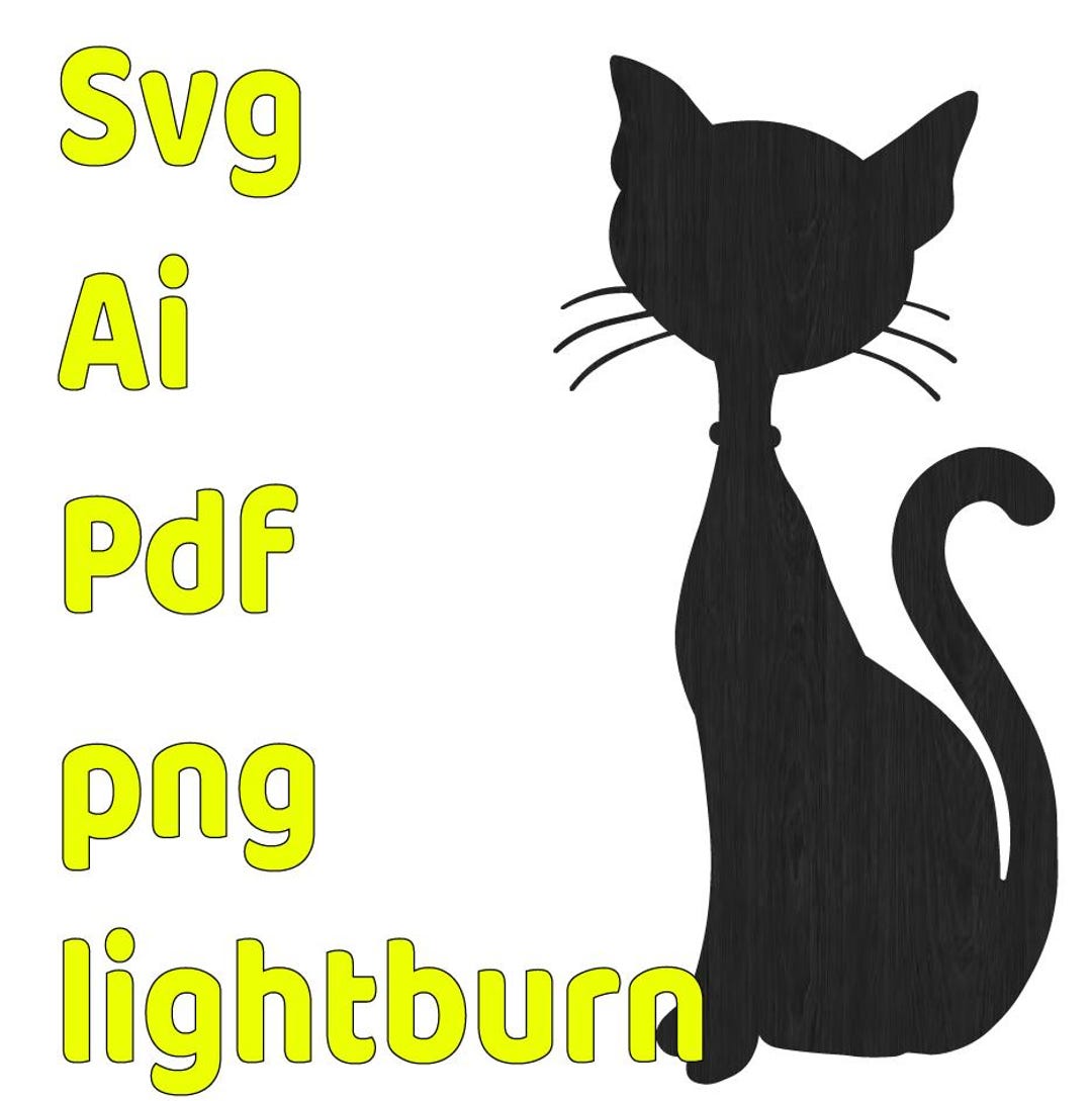 Cat Felines With Question Mark Tail ? SVG File - Etsy
