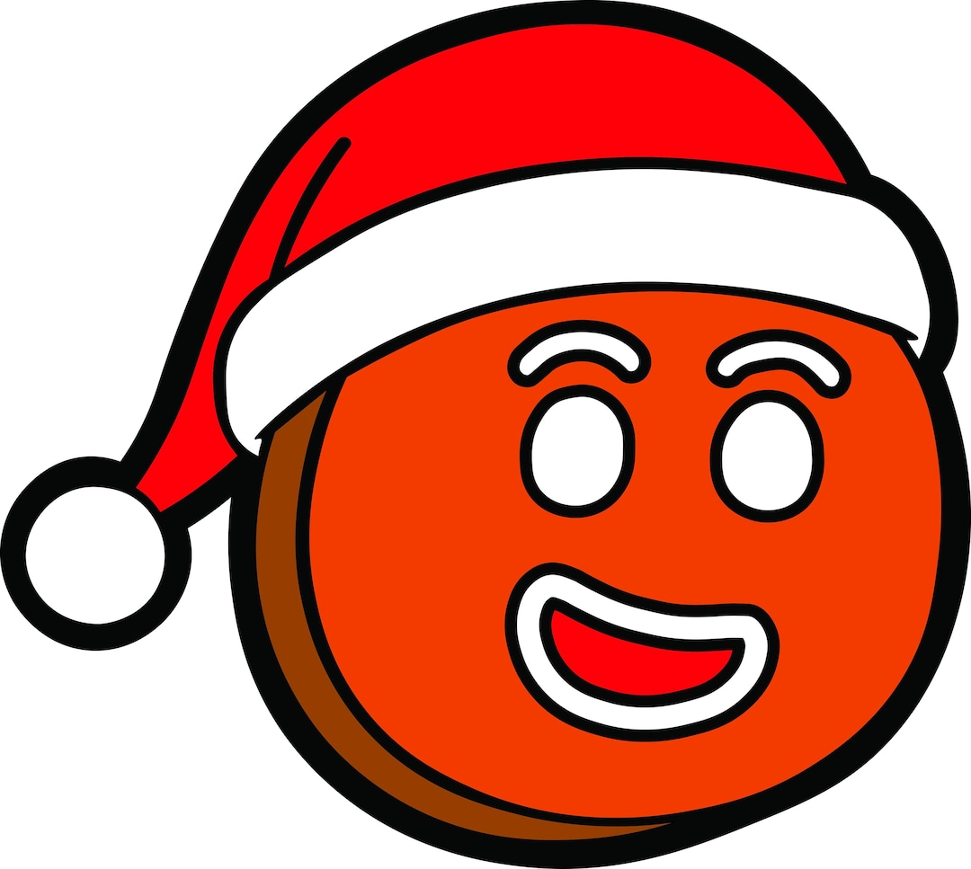 Layered Gingerbread Man Head Christmas SVG File - Etsy