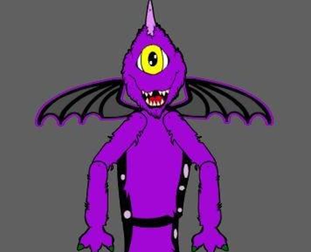 One Eyed One Horn Flying Purple People Eater SVG File - Etsy