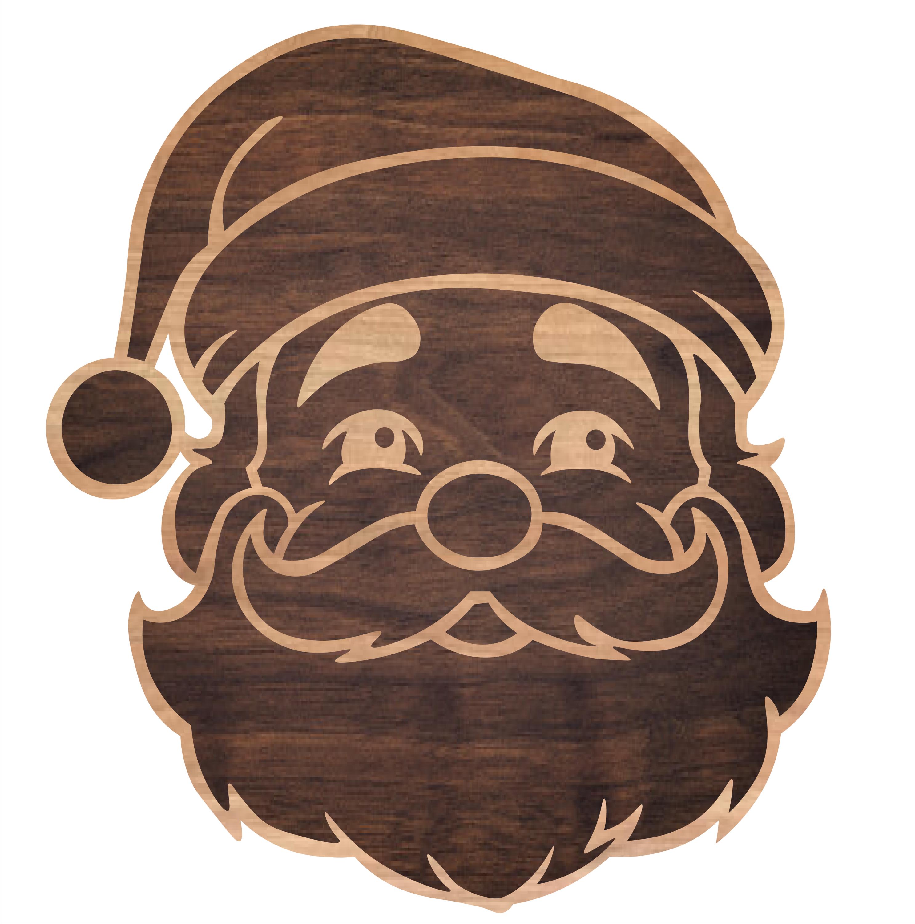 Merry Christmas Santa Head Layered SVG File - Etsy