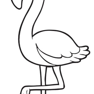 Flamingo Bird Animal SVG Color Black and White - Etsy