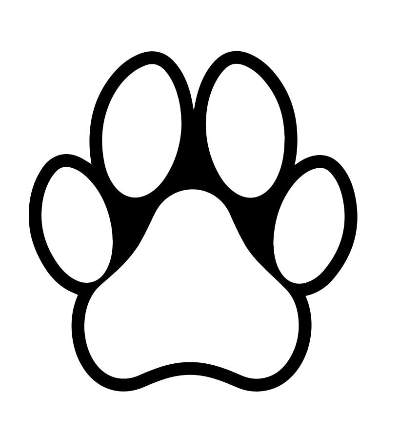 Dog Paw Prints Layered, Beans, and Outline SVG File - Etsy