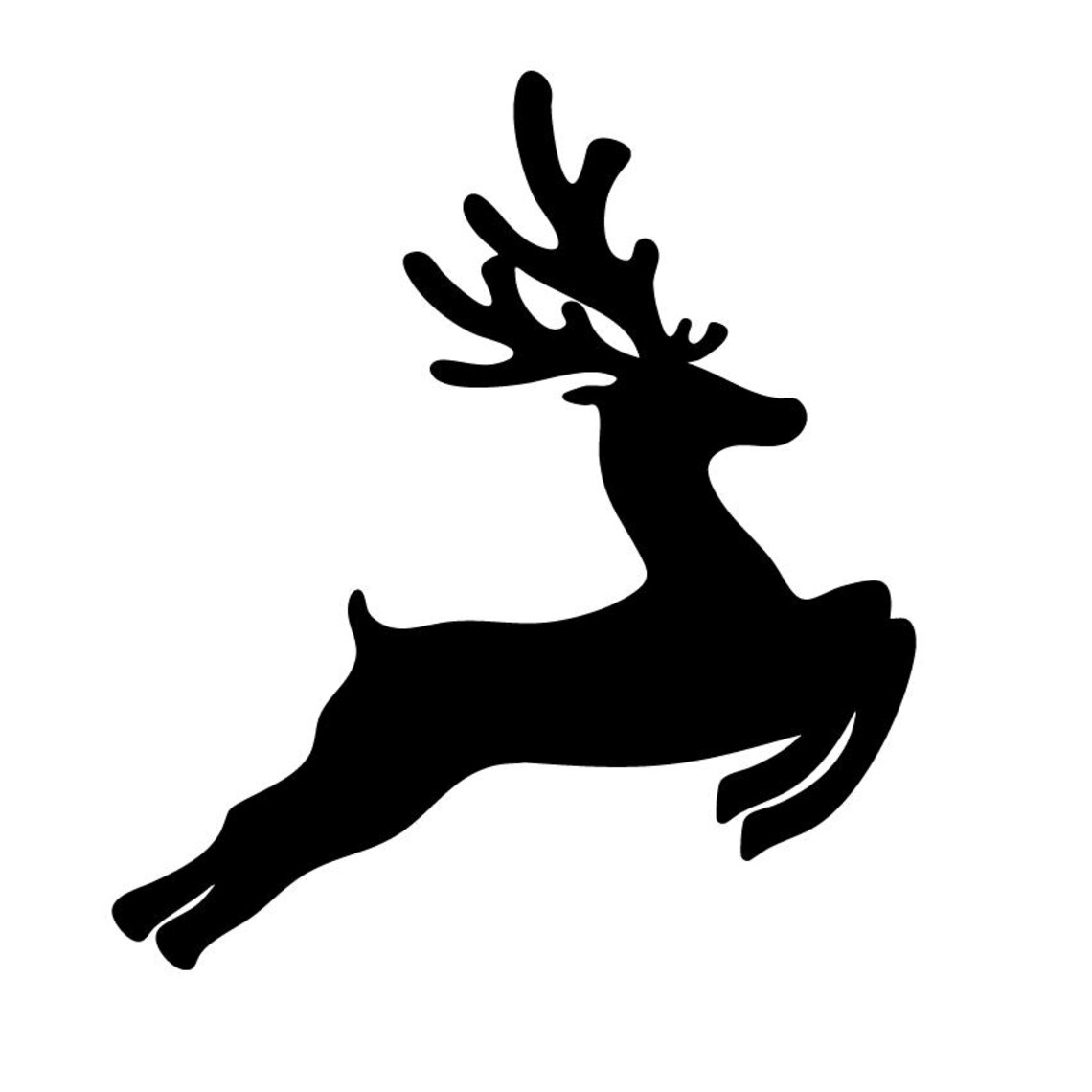 Christmas Reindeer Silhouette Laser SVG AI Lightburn File - Etsy