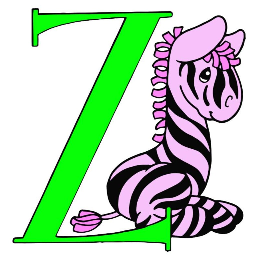 Moment Precious Alphabet "z" Zebra SVG File - Etsy