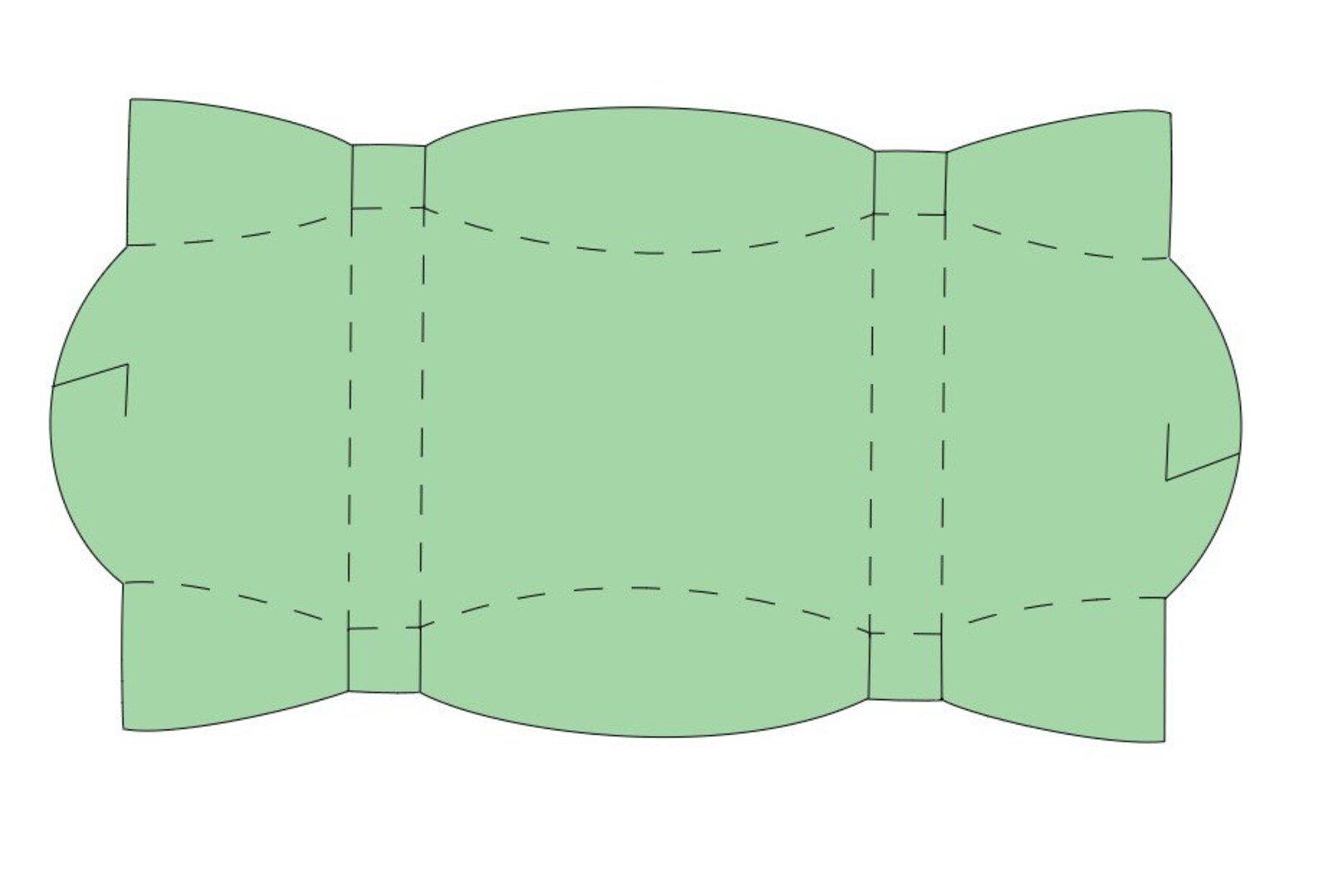 Pillow Flap Party Favor Box SVG File - Etsy