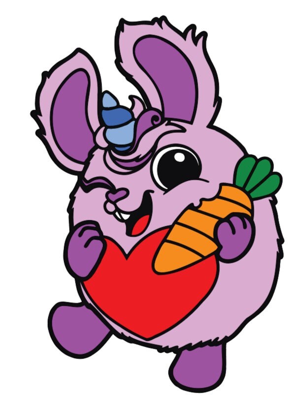 Bunny Rabbit Unicorn Squishy SVG File Color Black and White - Etsy