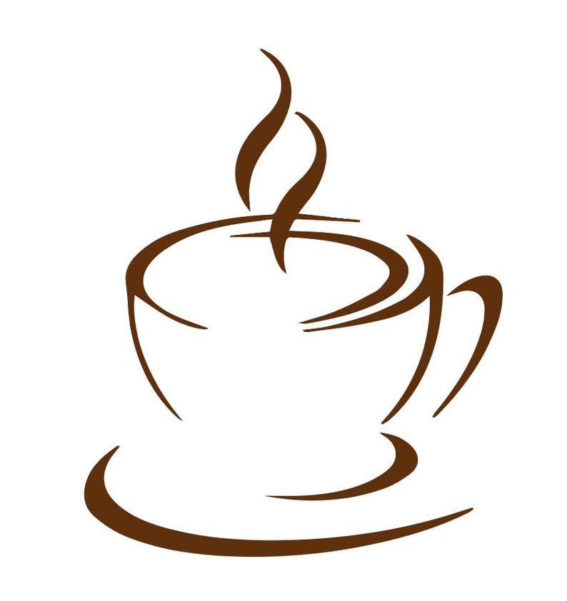 Coffee Tea Hot Chocolate Cup Simple SVG File - Etsy