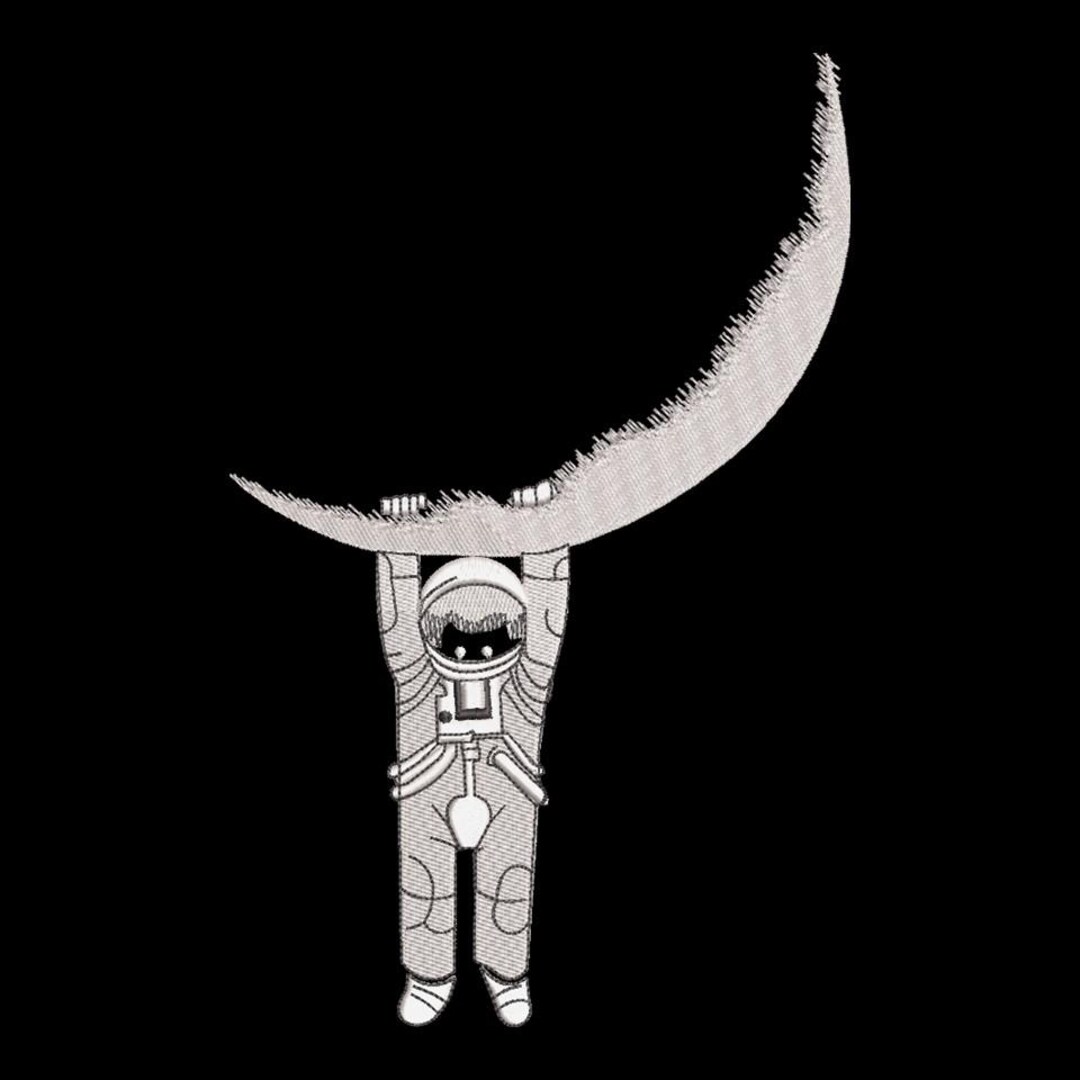 Astronaut Falling From Moon | Machine Embroidery Designs | Custom ...