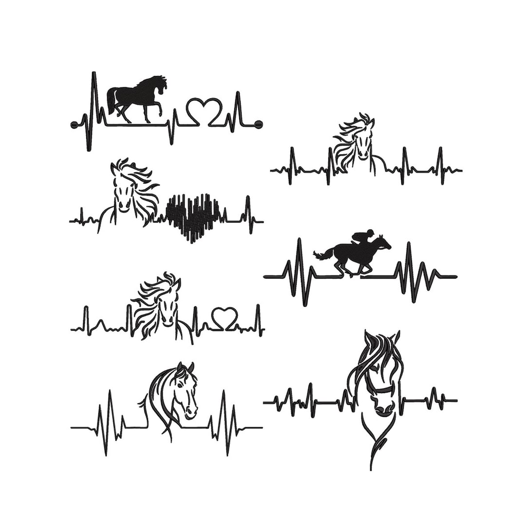 Horse Heart Beat Embroidery Designs | Machine Embroidery Designs ...