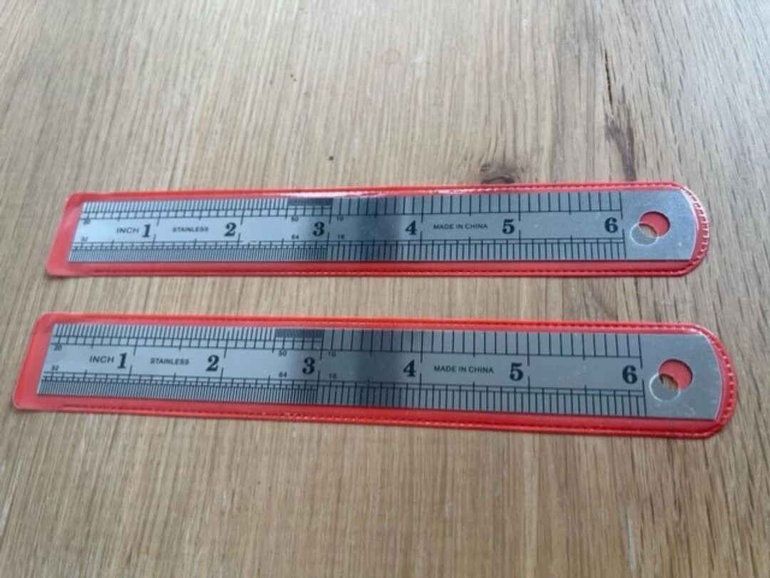6 Inch /15 Cm Stainless Steel Straight Ruler Precision Scale Double ...