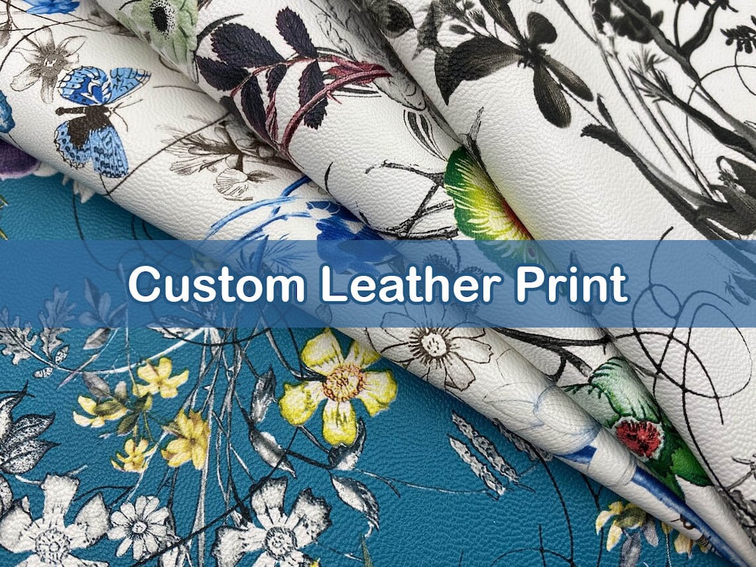 Custom Printed Faux Leather Fabric, Personalized Pattern - Etsy