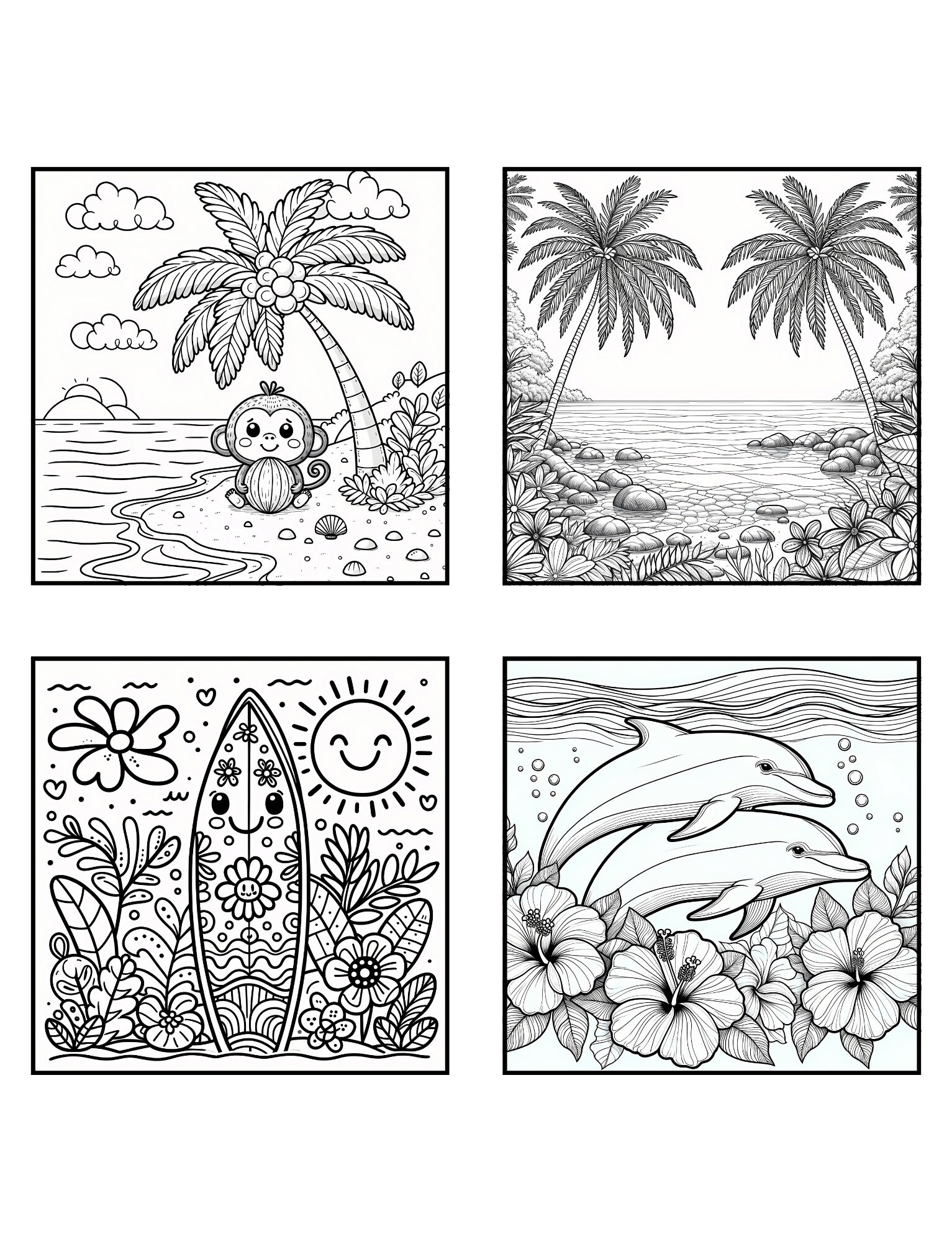 Tropical Aesthetically Pleasing Coloring Book: for All Ages & Family ...
