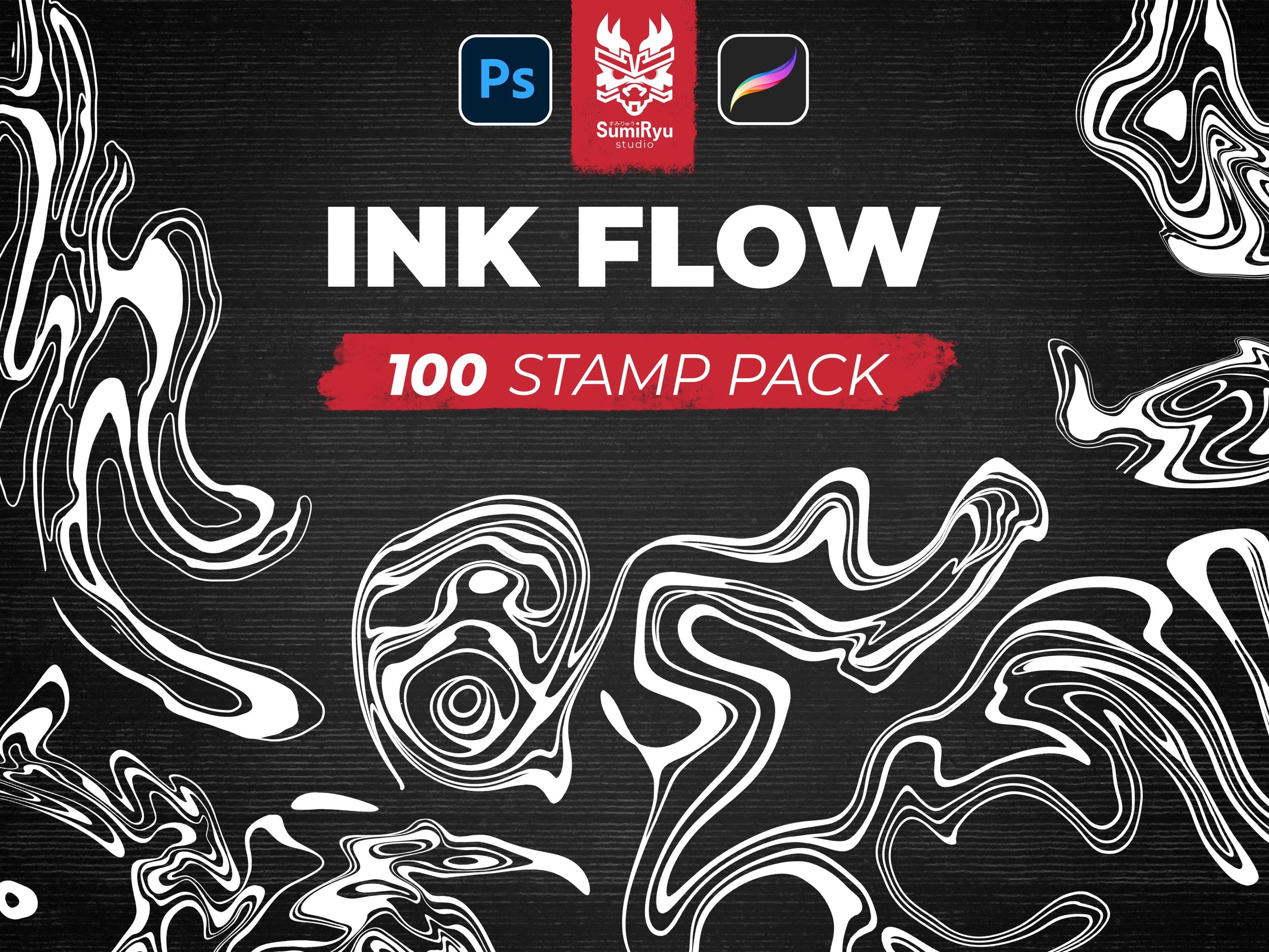 Ink Flow Tattoo | Procreate & Photoshop | Stamps | Stencils | Brushes ...
