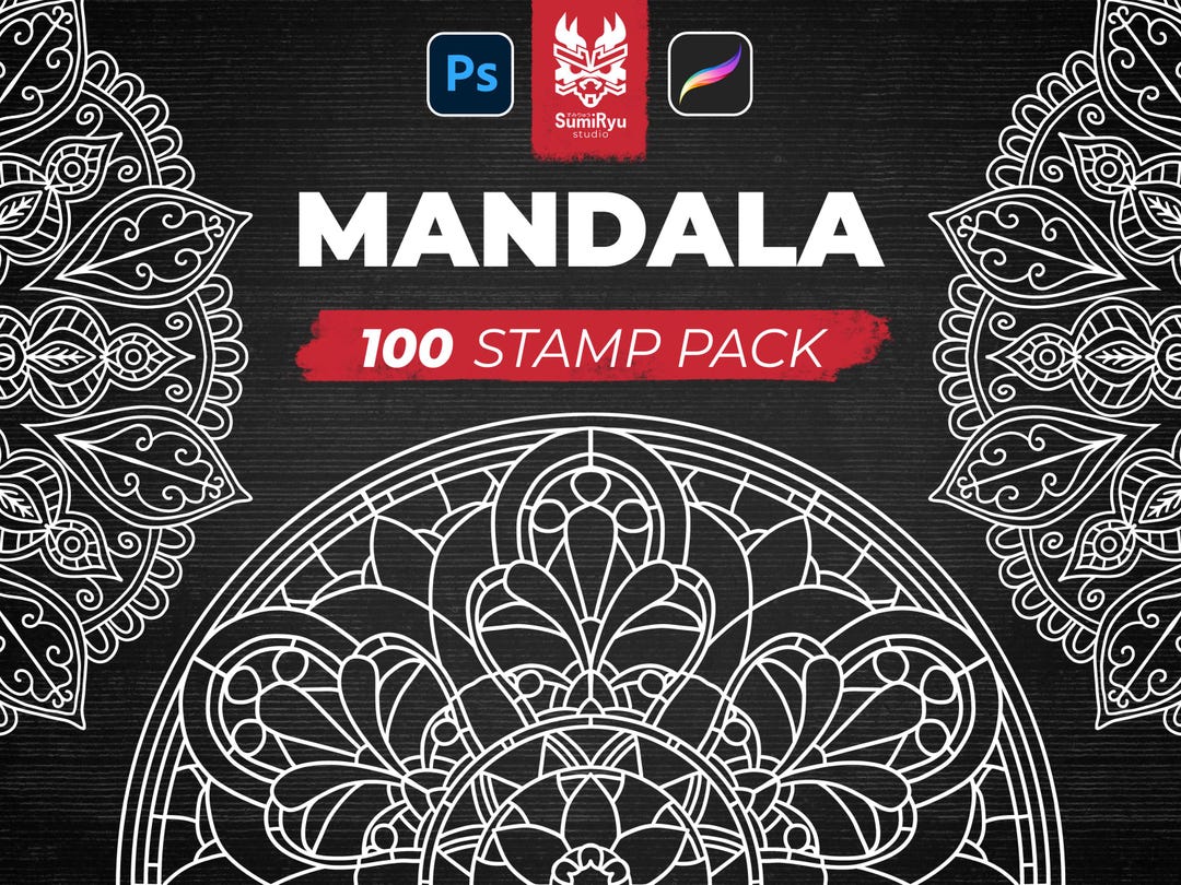 100 Mandala Stamps: Procreate & Photoshop Tattoo Stencils - Etsy