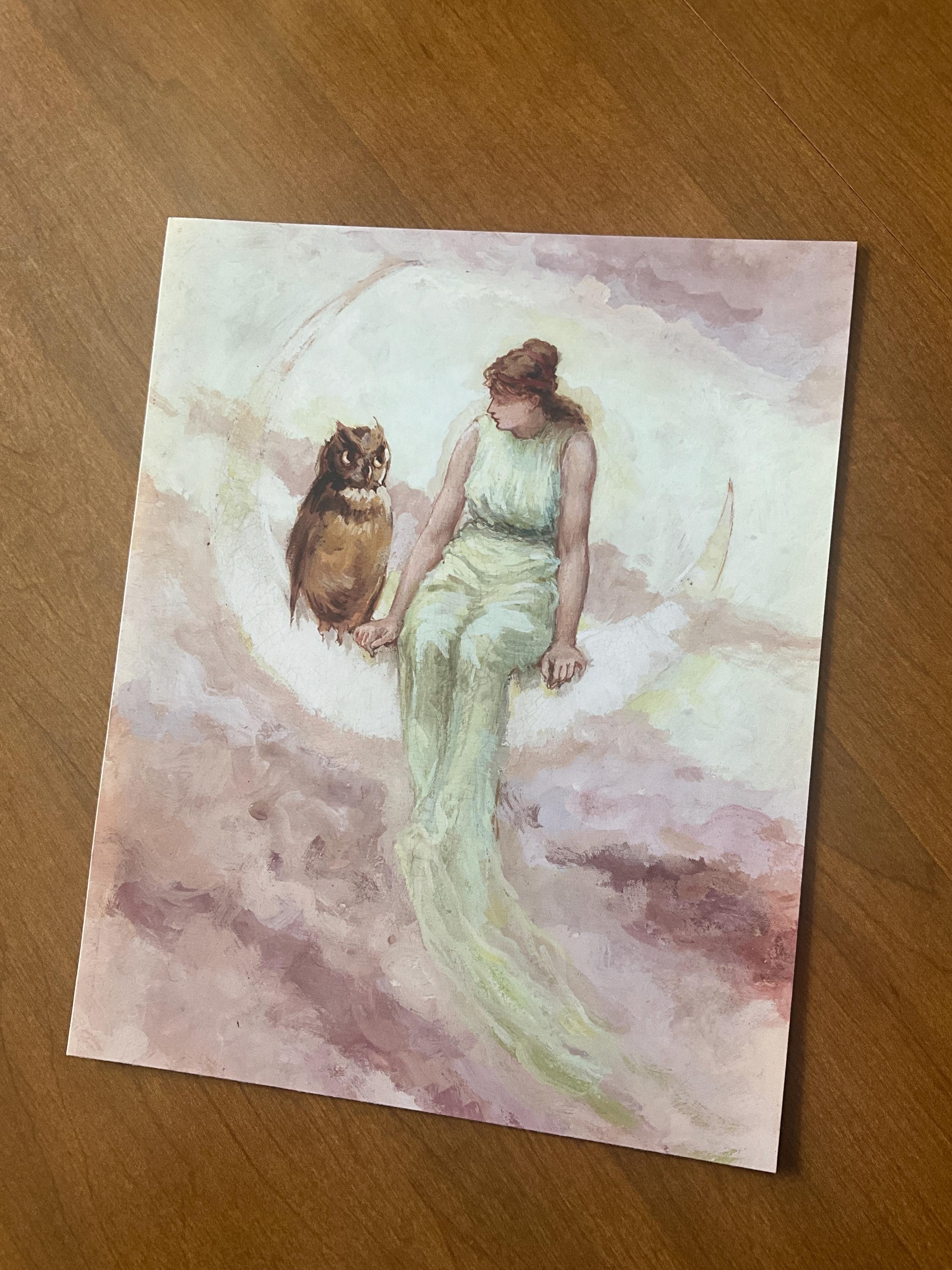 Custom Printed 8x10 Witch Art Print Night Owl Art Satin Finish Fine Art ...