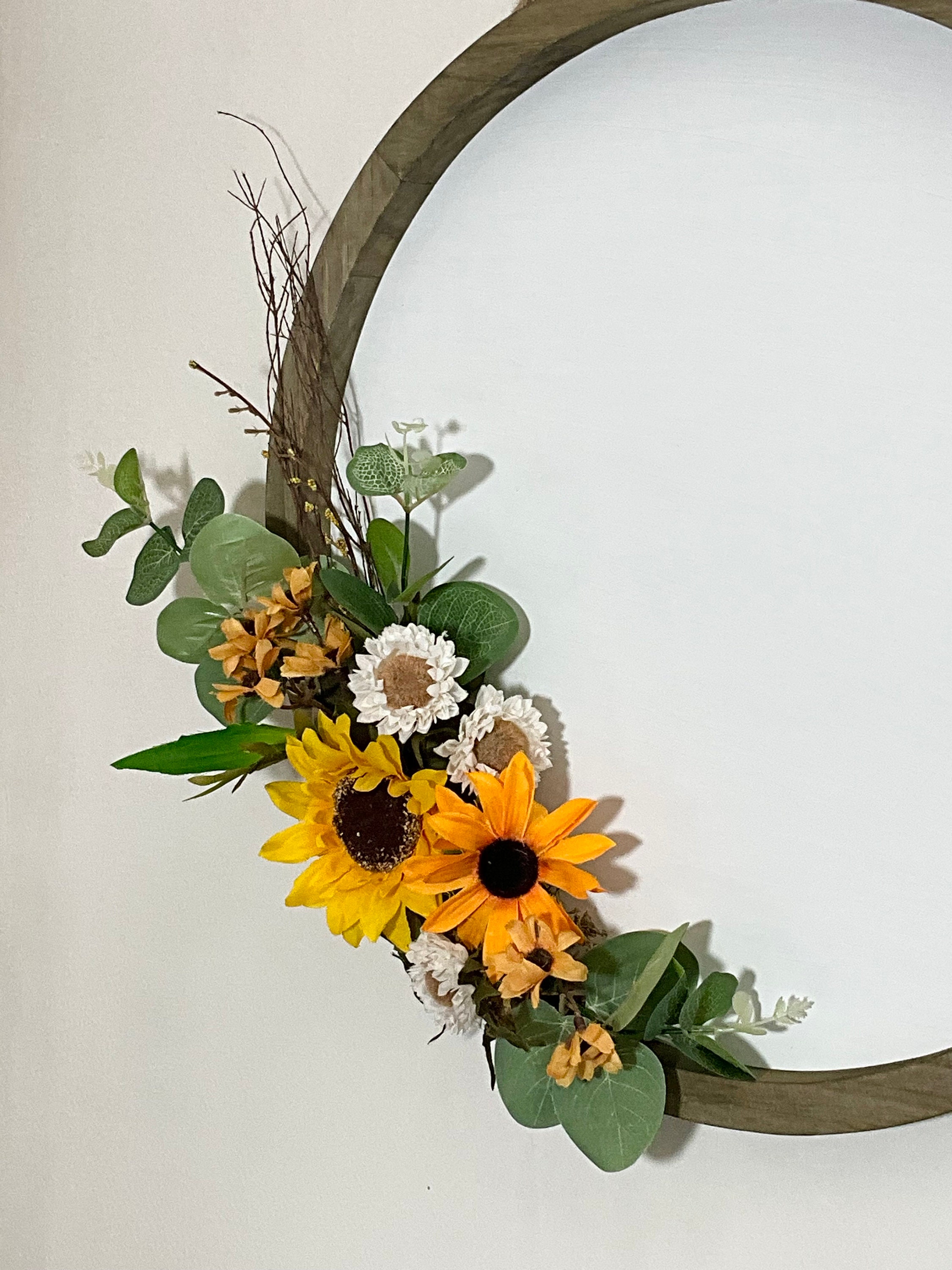 Blank Round Wood Frame DYI Sign Home Decor Circle Sign Blank Sign Frame ...