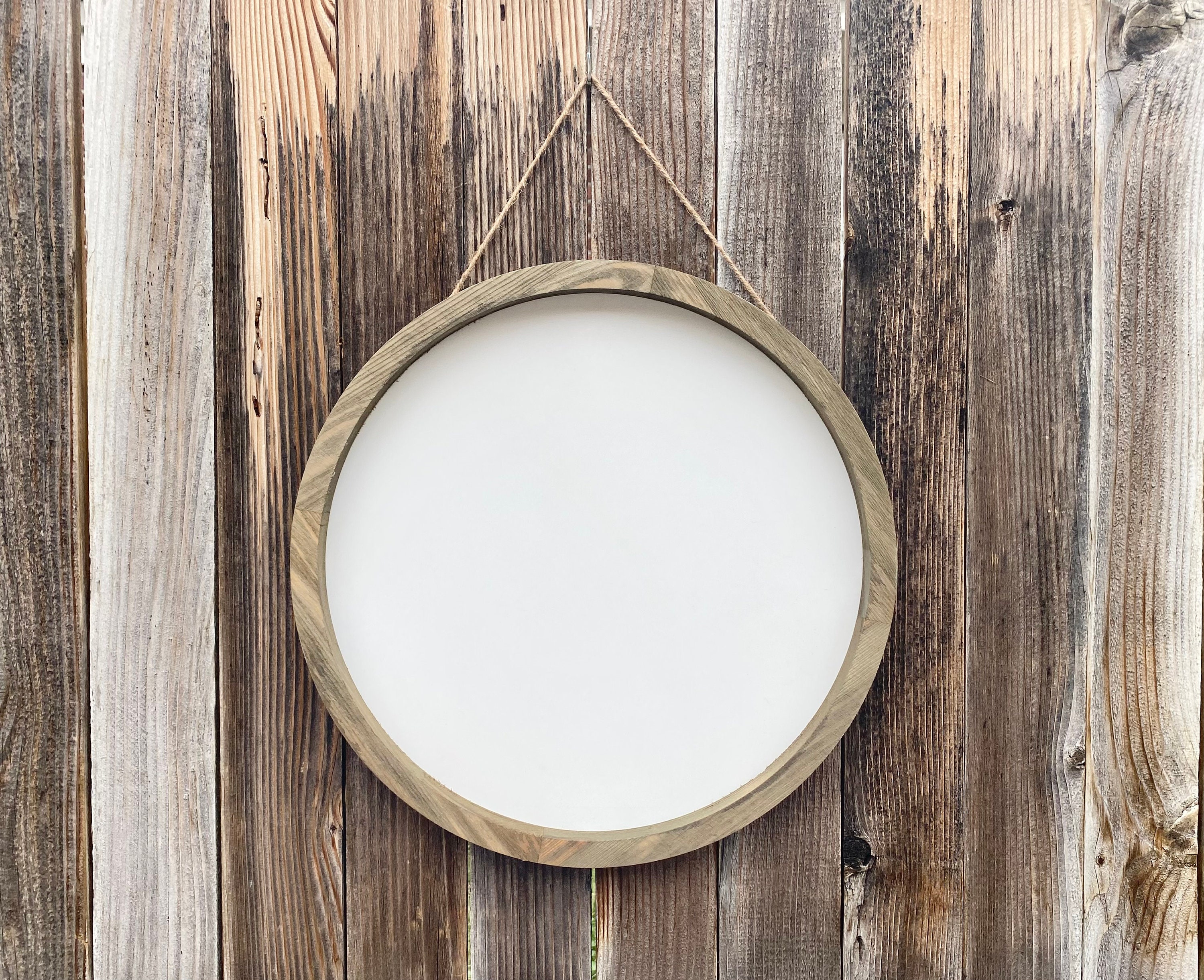 Blank Round Wood Frame DYI Sign Home Decor Circle Sign Blank Sign Frame ...