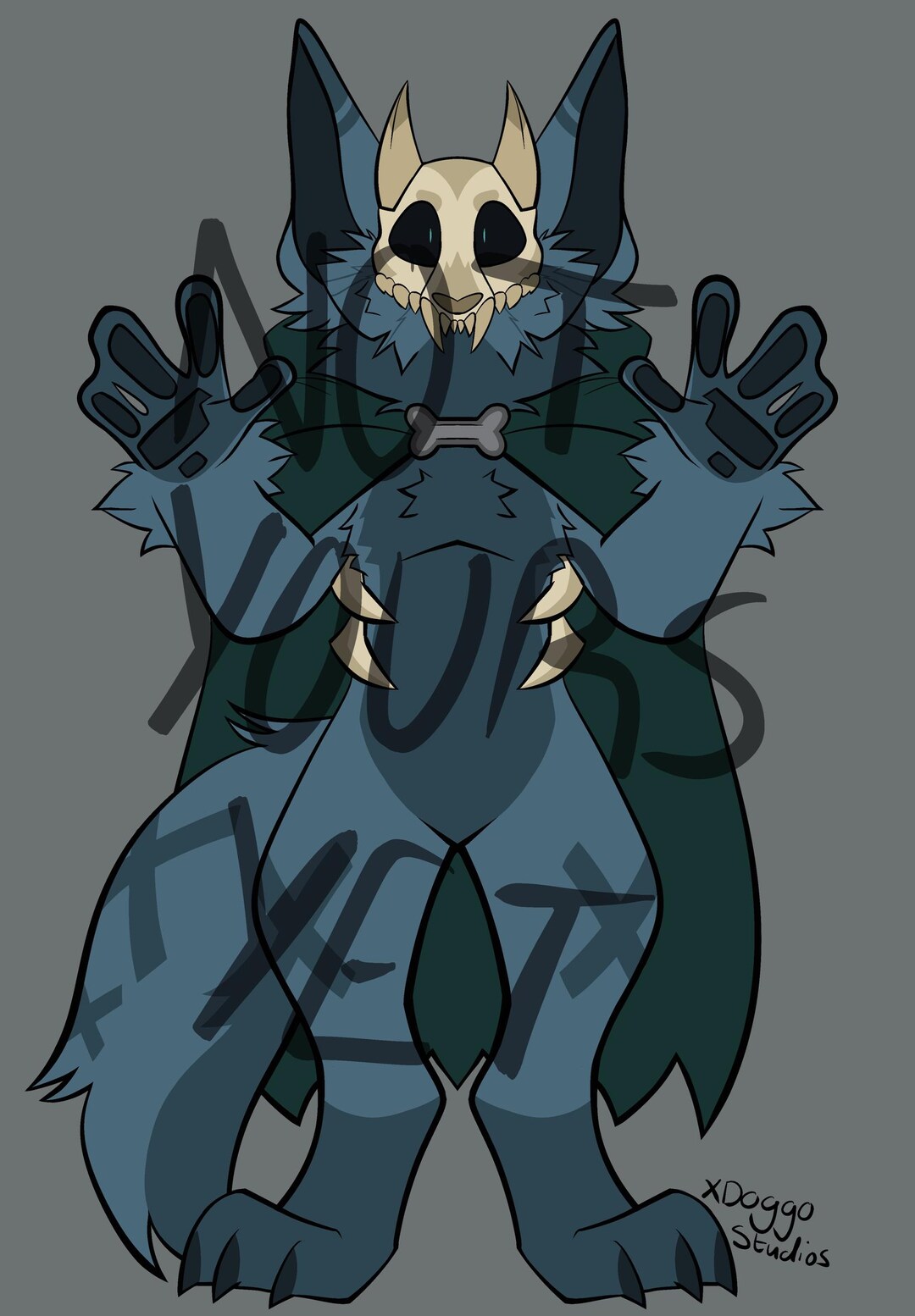 Skull Dog Furry Adopt - Etsy