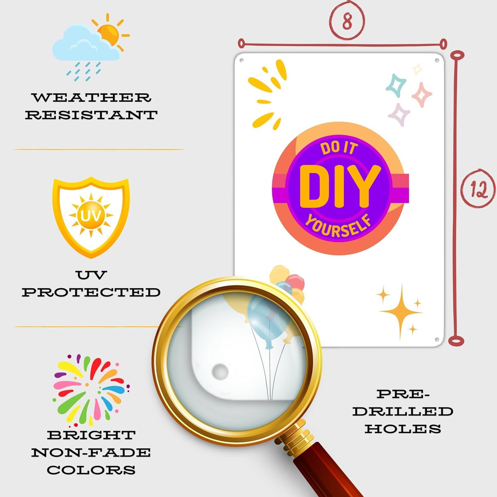 10 Pcs Sublimation Metal Sign Blanks - 8x12 Inch Sublimation Aluminum ...