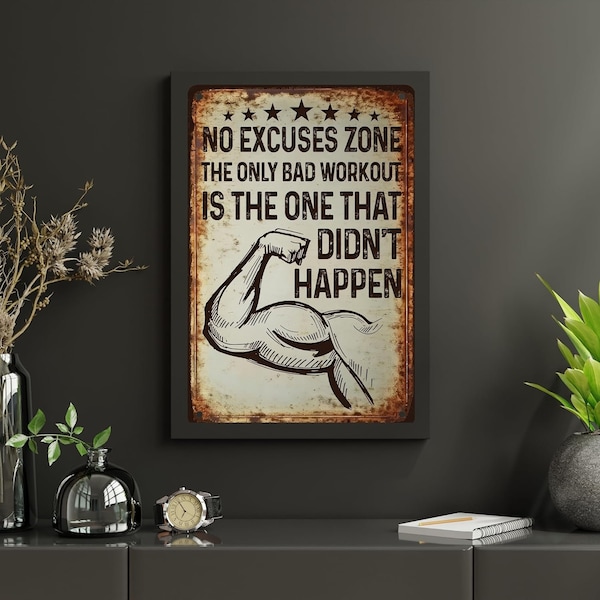 Vintage Gym Tin Signs - Etsy