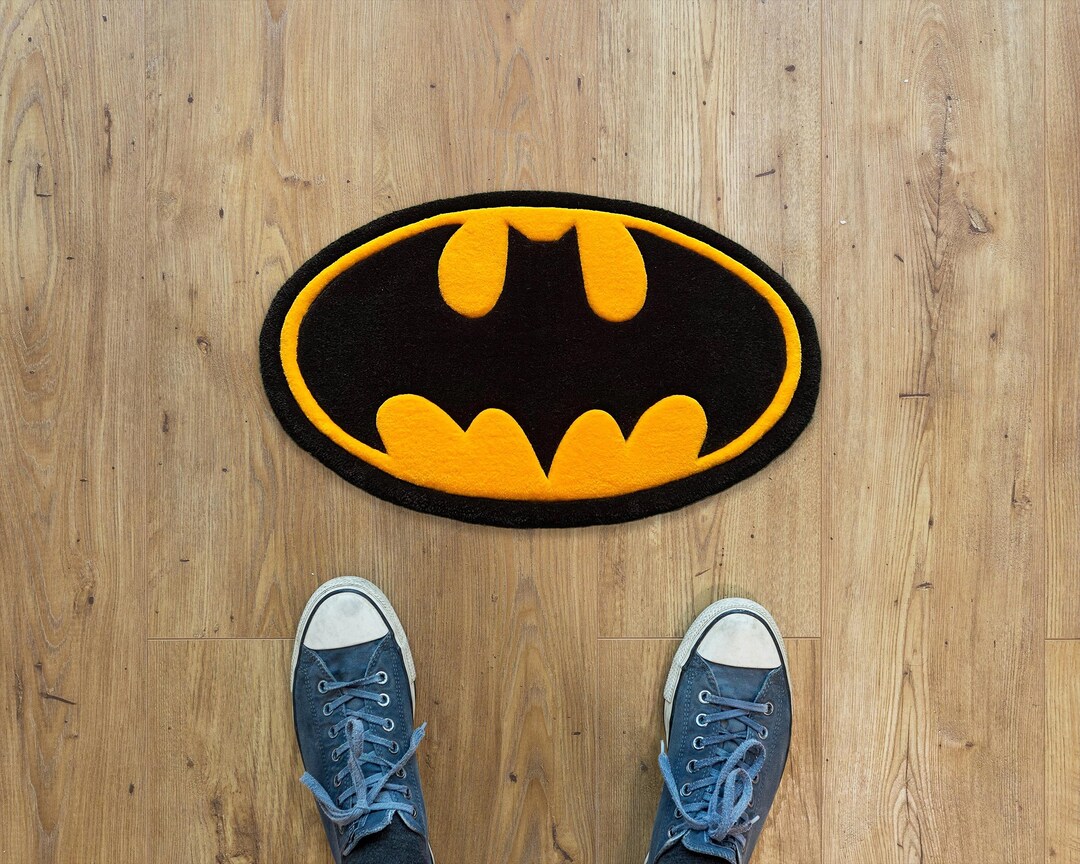 Handmade Tufted Batman Logo Rug - Etsy