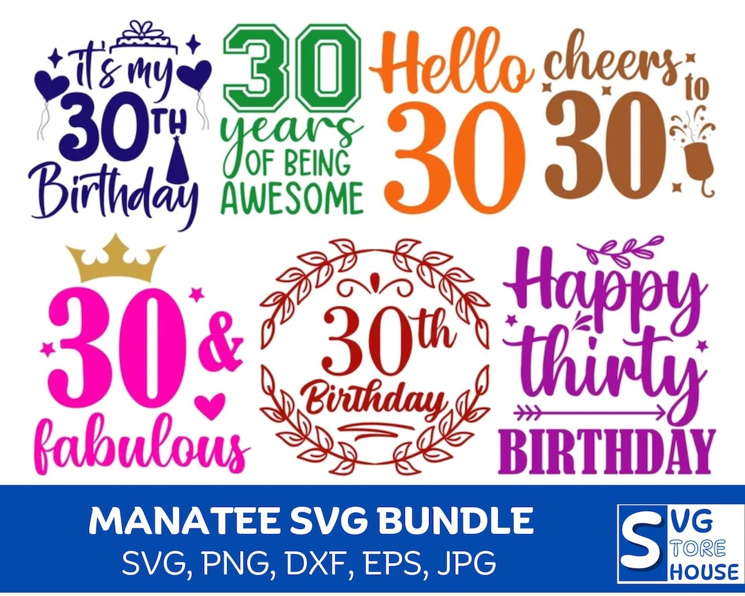 30th Birthday Svg, 30th Birthday Gift, 30th Birthday Shirt, Happy ...