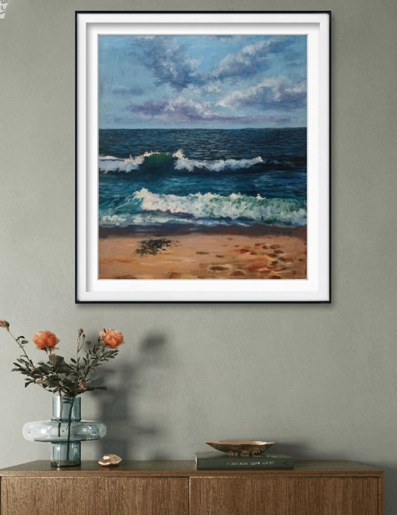 Oil Painting on Canvasseascapesea Wave Surf Sky and Seagull Sea Wind ...