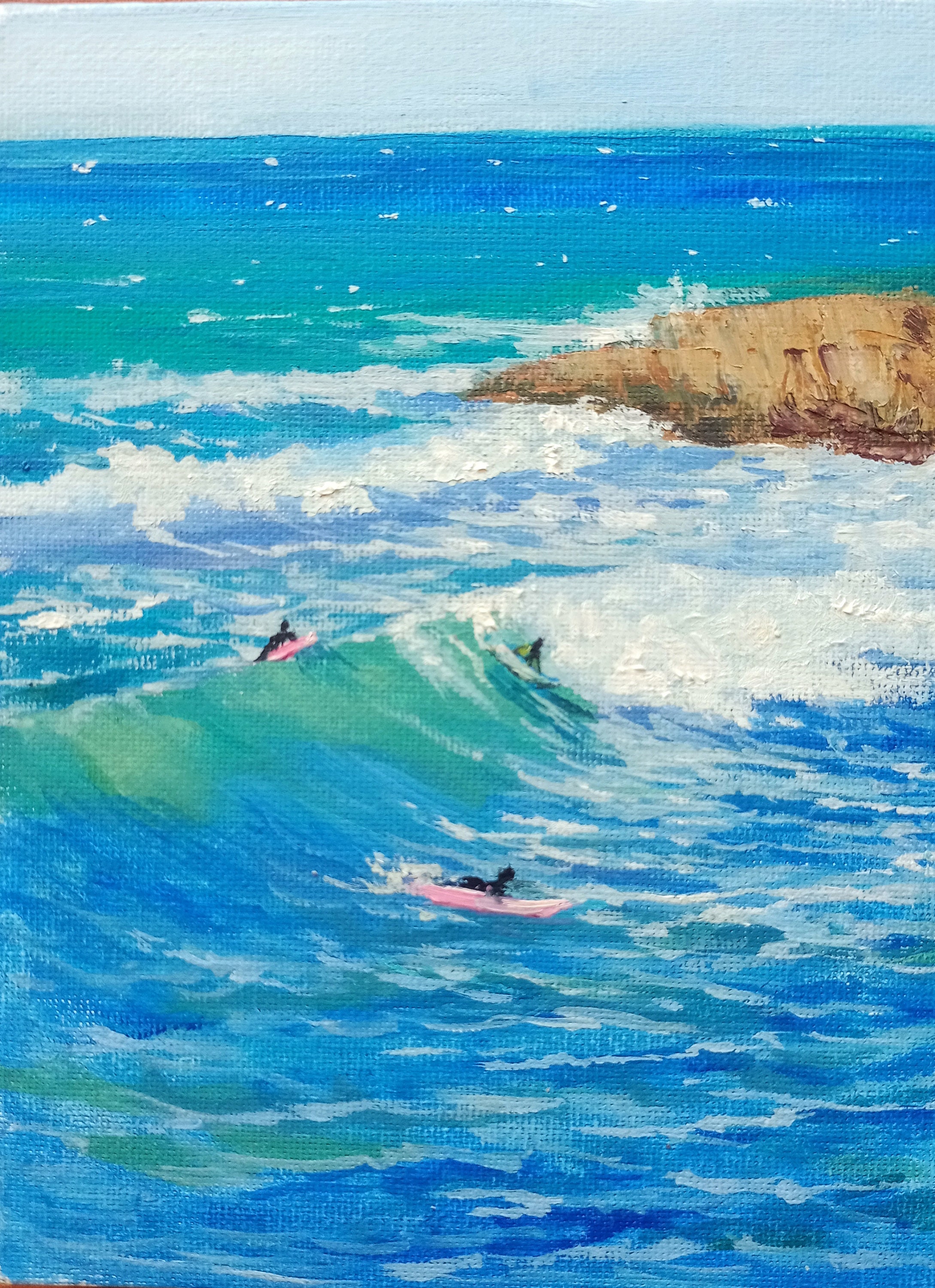 Ocean Waves Surfing, Coastal Art Sunset Surfing,sea Waves Coastal Art ...