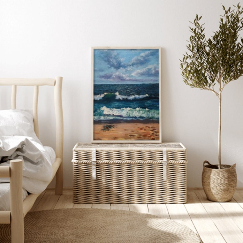 Oil Painting on Canvasseascapesea Wave Surf Sky and Seagull Sea Wind ...