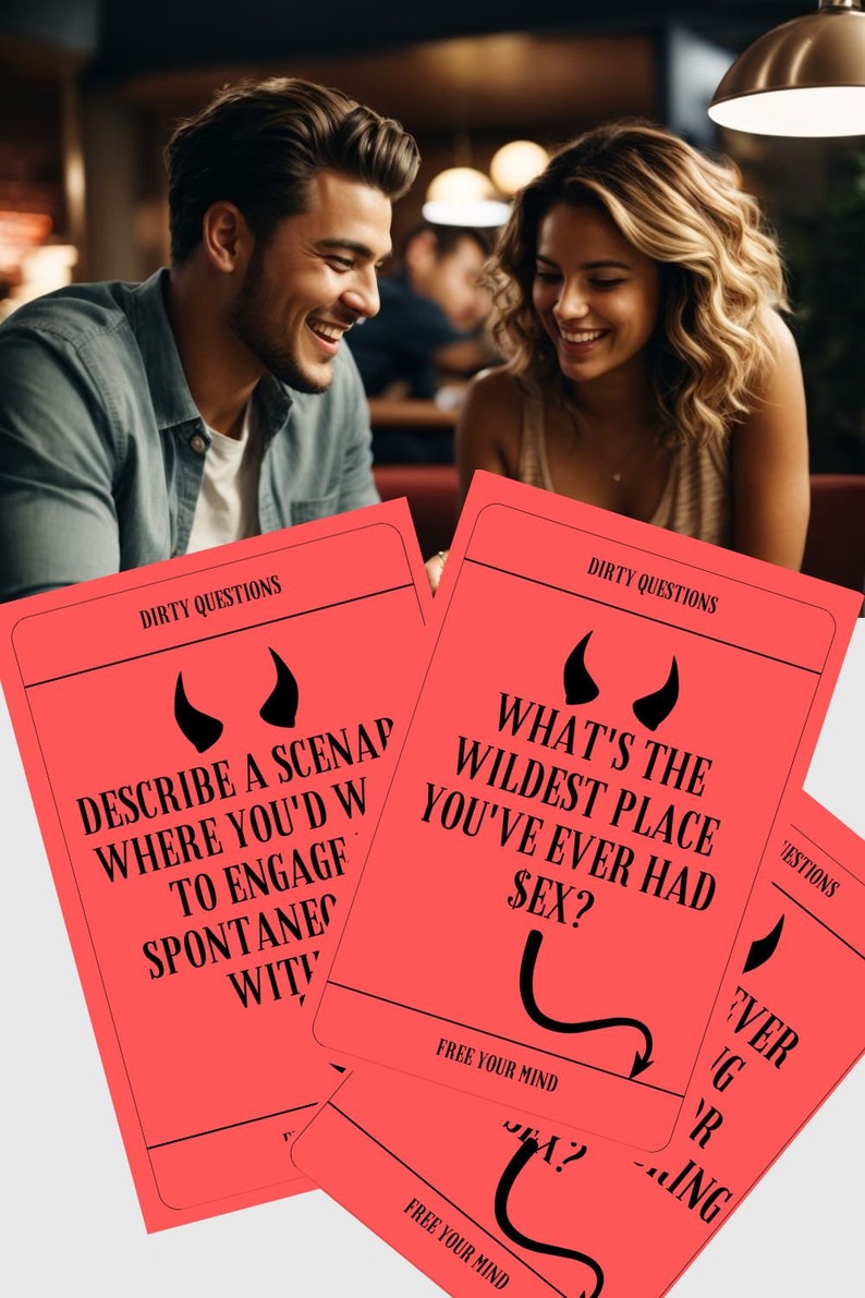 Printable Intimate and Dirty Questions Cards: 54 Provocative Questions ...