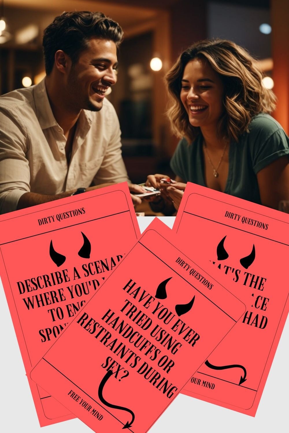 Printable Intimate and Dirty Questions Cards: 54 Provocative Questions ...