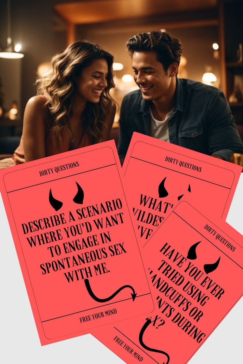 Printable Intimate and Dirty Questions Cards: 54 Provocative Questions ...
