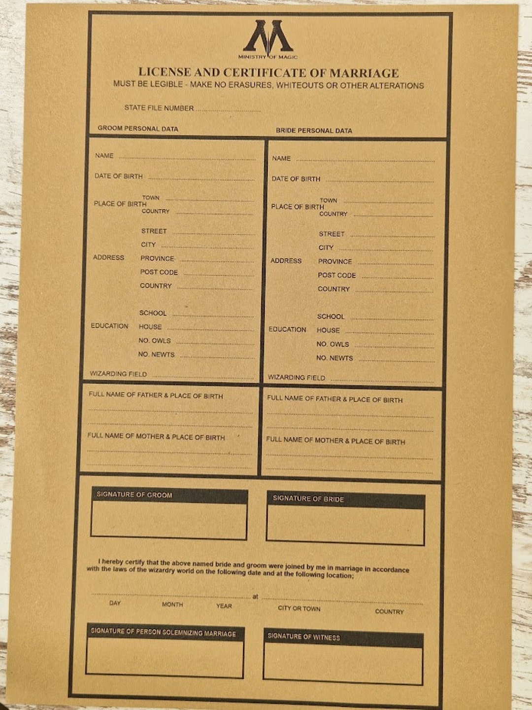 Marriage Certificate, Ministry, Family, Marriage, Magic House, World of ...