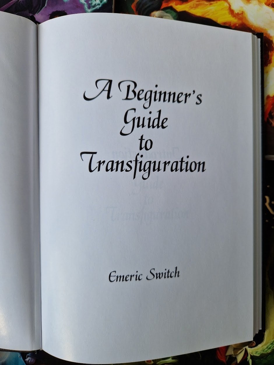Beginner's Guide to Transfiguration is a Hardcover Book,handmade in the Style of Hp,the Book in ...