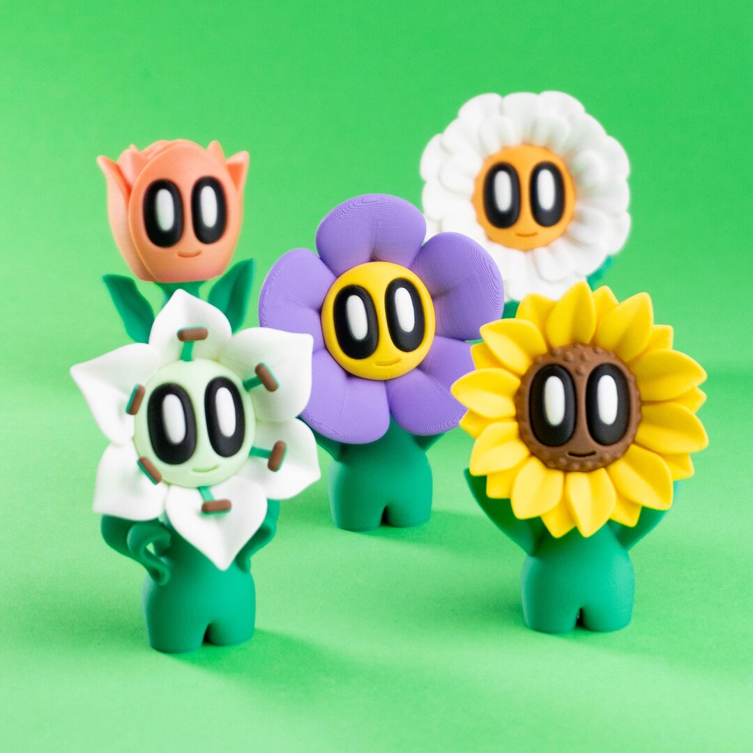 Blob Flowers - Five Adorable 3D Printed Flowers in Pots, Plus a Cute ...