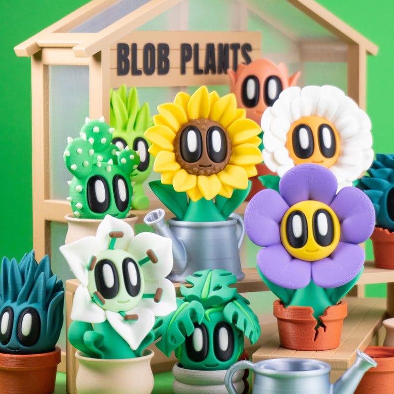 Blob Flowers - Five Adorable 3D Printed Flowers in Pots, Plus a Cute ...