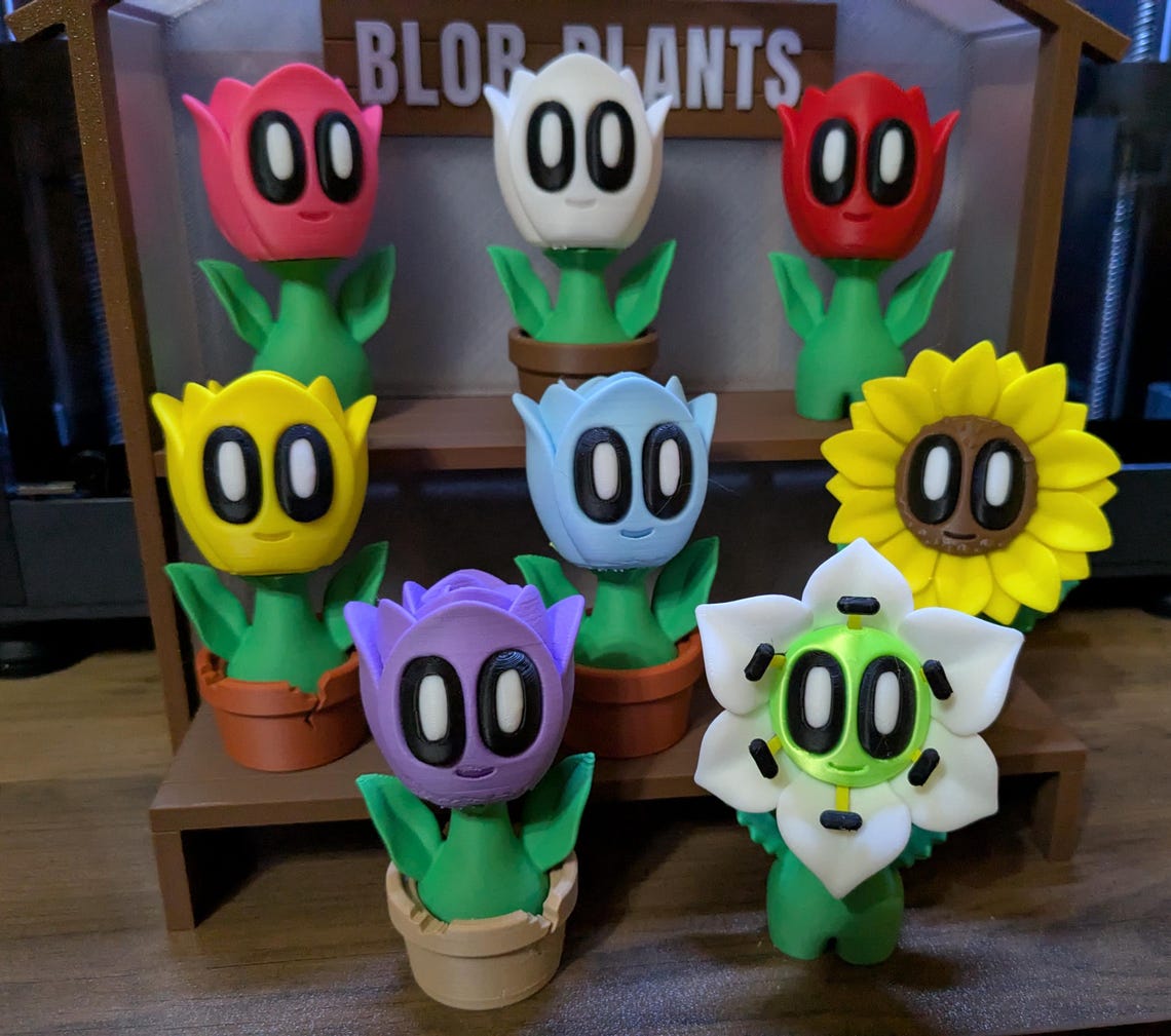 Blob Flowers - Five Adorable 3D Printed Flowers in Pots, Plus a Cute ...