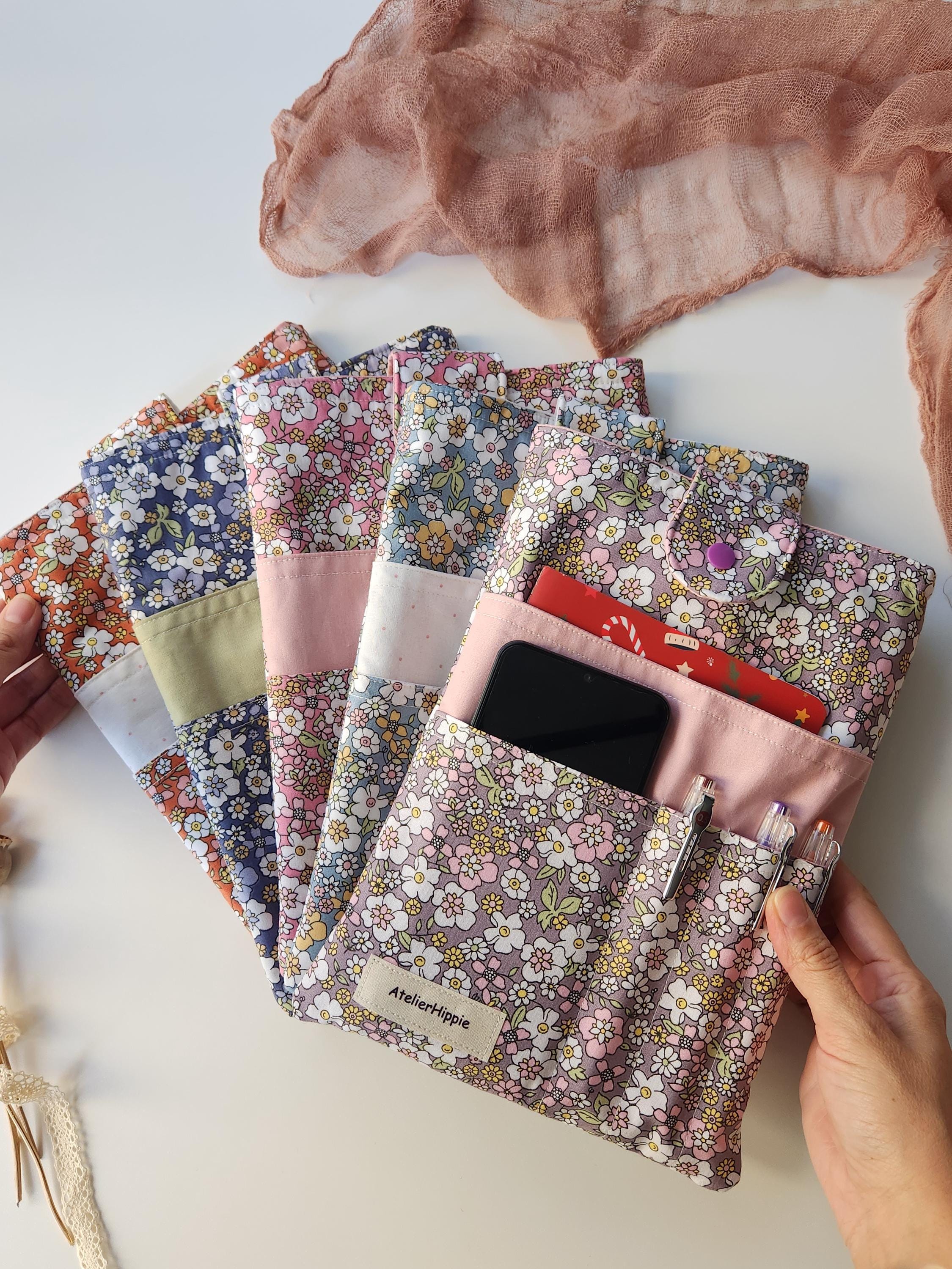 Padded Book Sleeve With Front Pockets: Handmade Book Cover & Journal ...