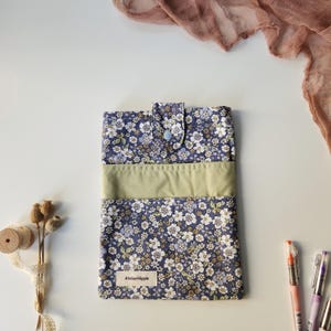 Padded Book Sleeve With Front Pockets: Handmade Book Cover & Journal ...