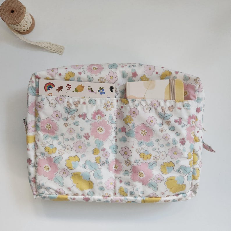 Floral Journal Organizer Pouch: Zippered Purse Insert - Etsy