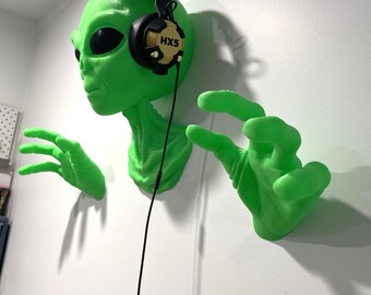 Wall Mounted Alien Headset Holder STL 3D Printing Files, Alien ...
