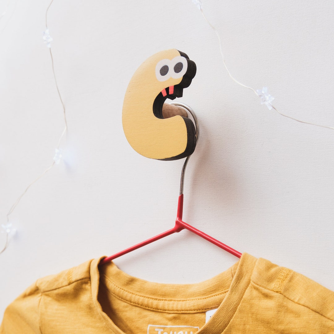 Alphabet Kids Coat Hook, Clothing Rack Name, Bag Hook for Kids Room ...
