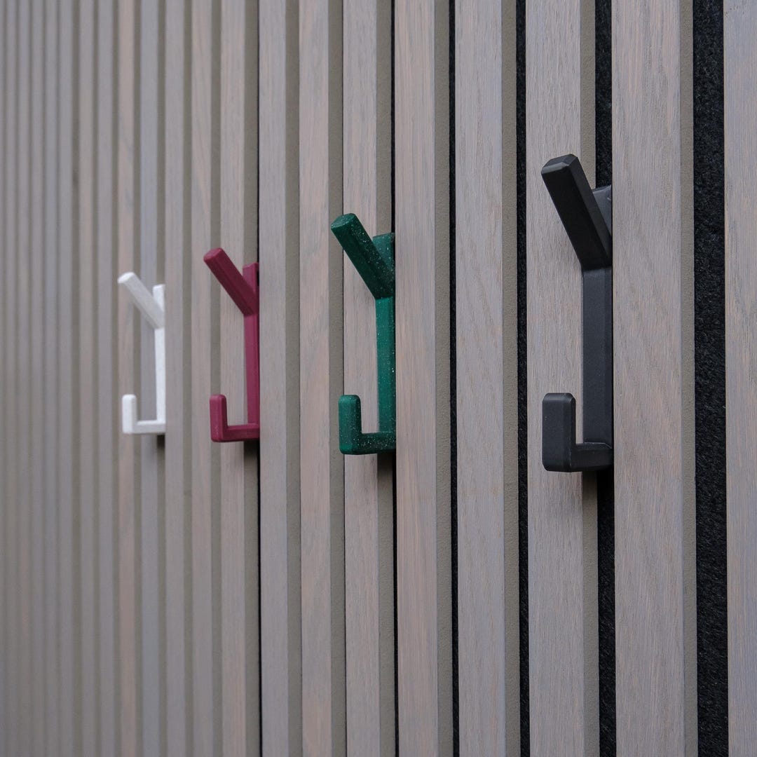 Accent Color 3D Printed Wall Hook for Acoustic Panels – Minimalist ...